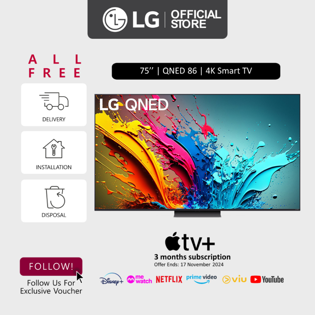 LG 75QNED86TSA 75" QNED AI TV QNED86 4K Smart TV 2024 | Quantum dot ...
