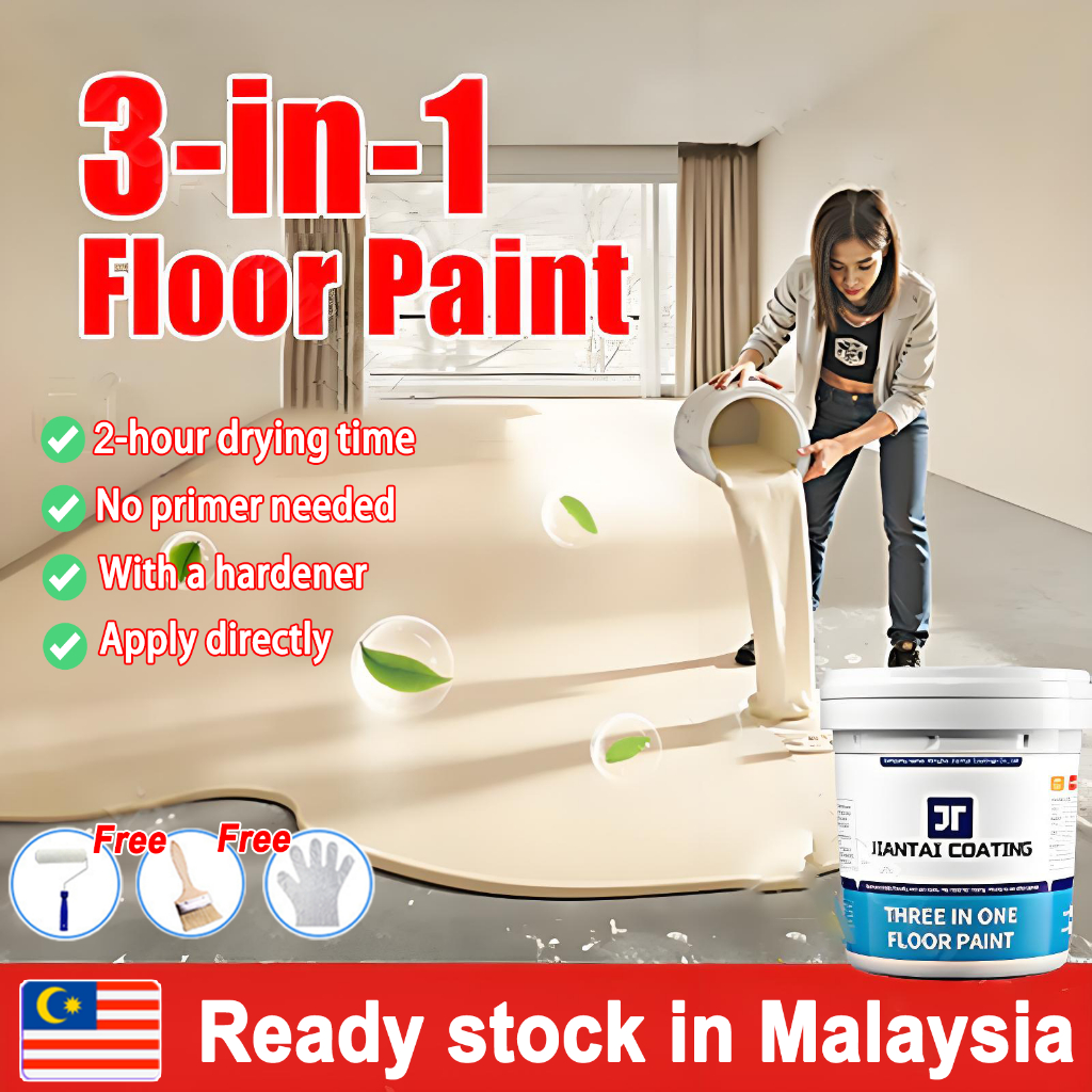 epoxy floor paint cat lantai simen 1/2/5KG HEAVY DUTY [Hardener ...