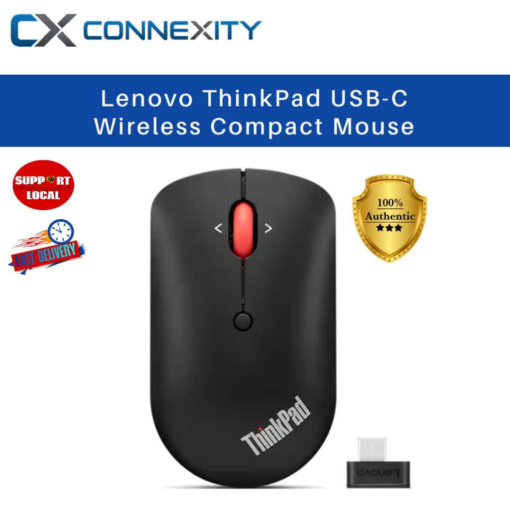 Lenovo ThinkPad USB-C Wireless Compact Mouse 4Y51D20848 Wireless Mouse ...