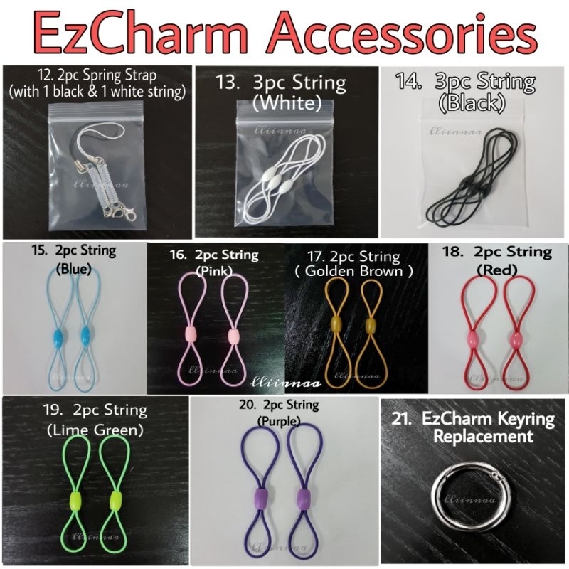 🇸🇬 Ez-link Charm RFID Tag Replacement Accessories Elastic String Spring ...