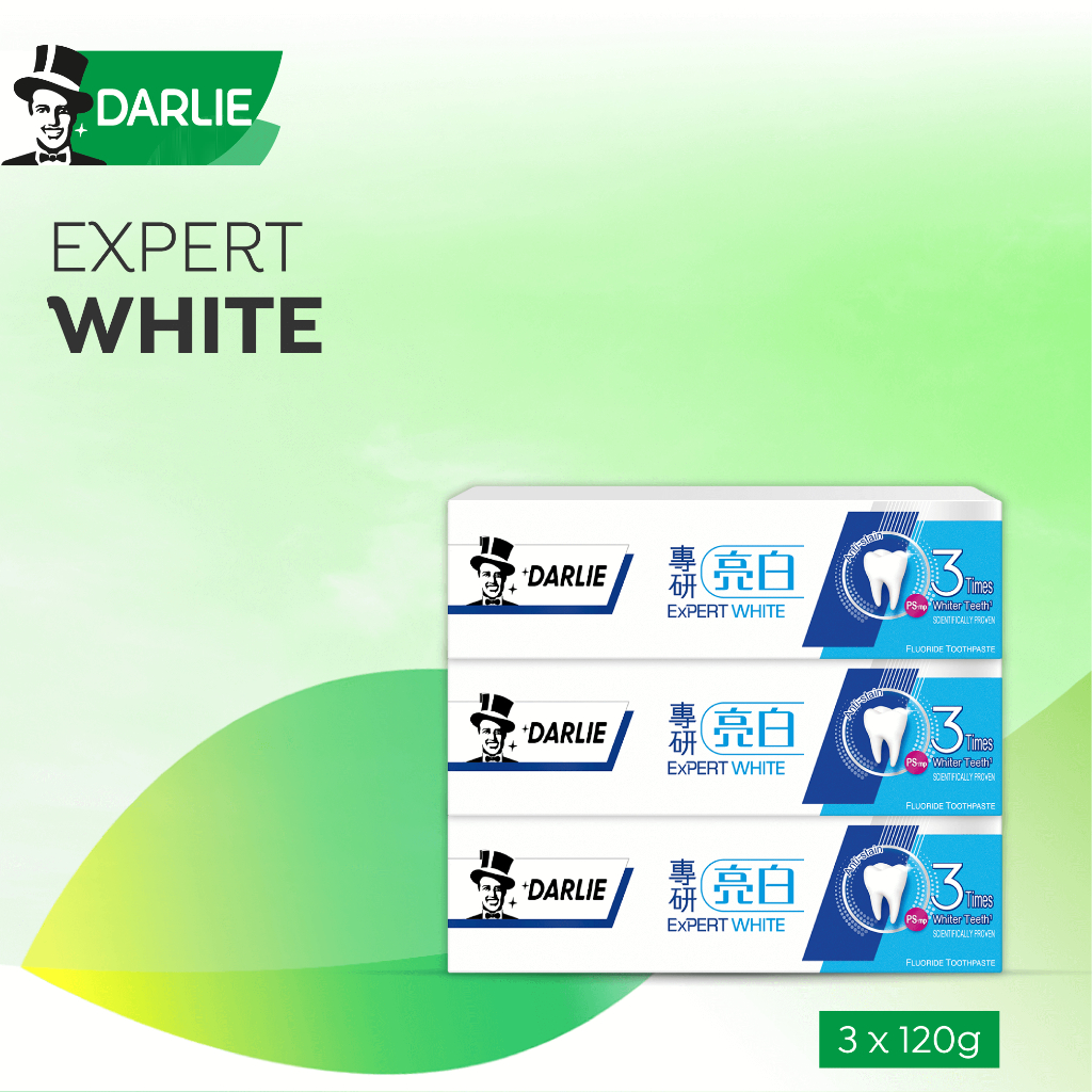 [VALUE BUNDLE of 3] DARLIE Expert White Toothpaste 3x120g | Shopee ...