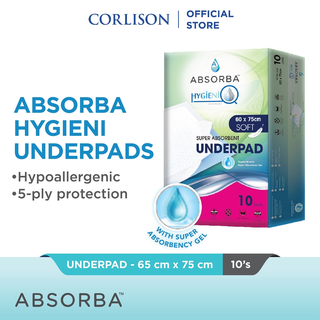 [Bundle of 2] ABSORBA HygieniQ Underpads 10s | Shopee Singapore