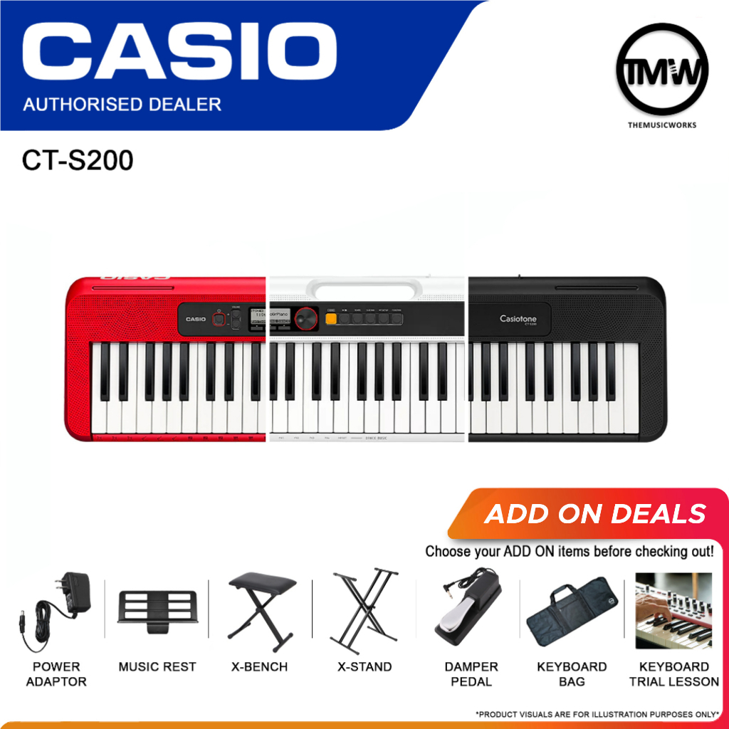 Casio CTS200 Casiotone Electronic Keyboard Portable 61 Keys CT-S200 CT ...