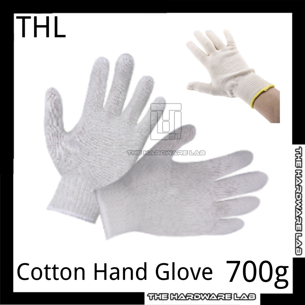 {The Hardware Lab}THL White Cotton Hand Glove 700g | Shopee Singapore