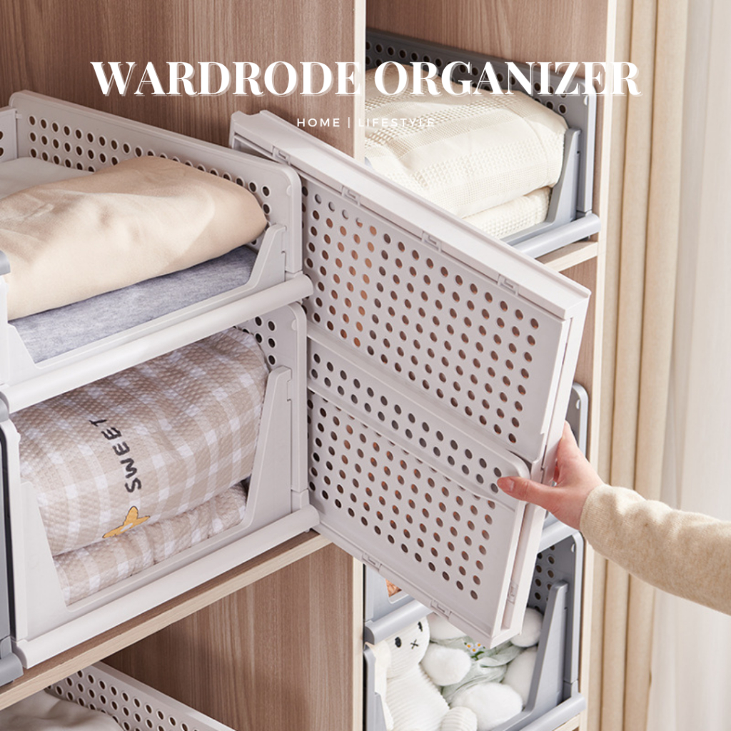 Stackable Wardrobe Organizer Retractable Drawer Storage Multi-purpose ...