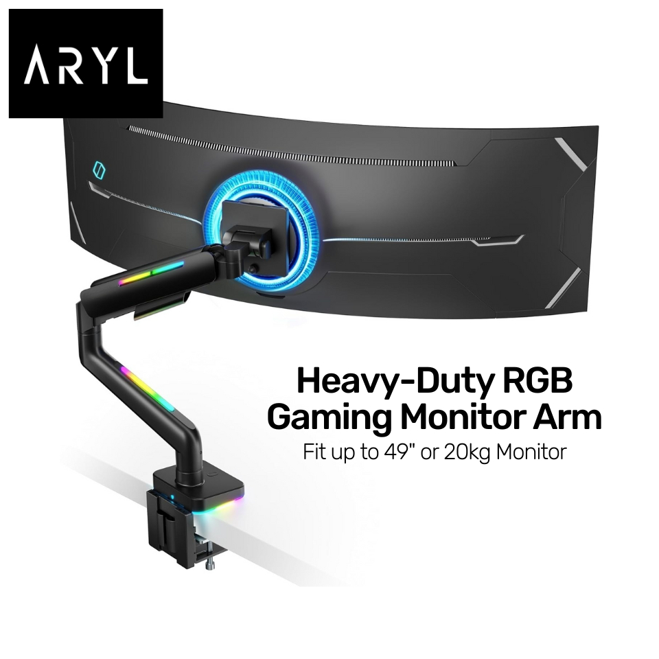 [SG Stock] the Aryl™ Heavy-Duty RGB Gaming Monitor Arm | Shopee Singapore