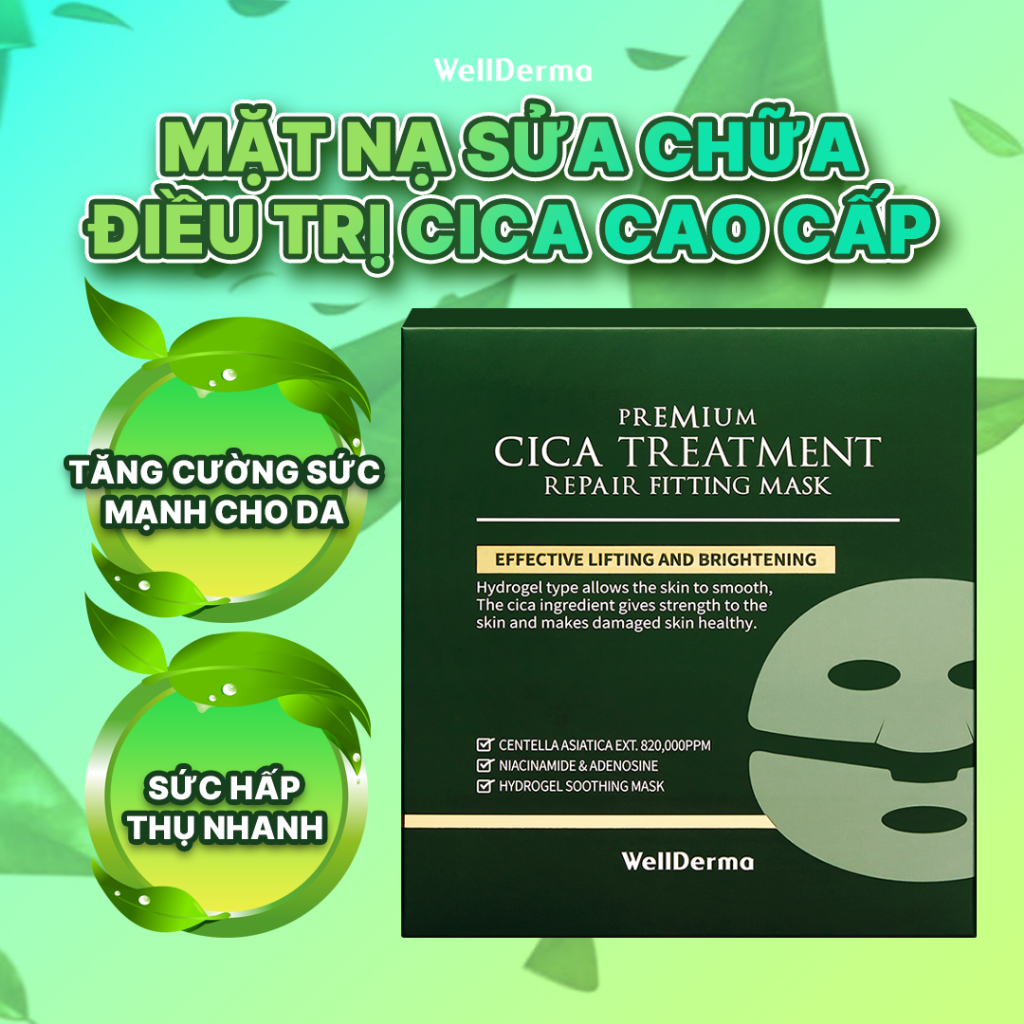 [Official Mall]WellDerma Premium Cica Treatment Repair Fitting Mask 4 ...