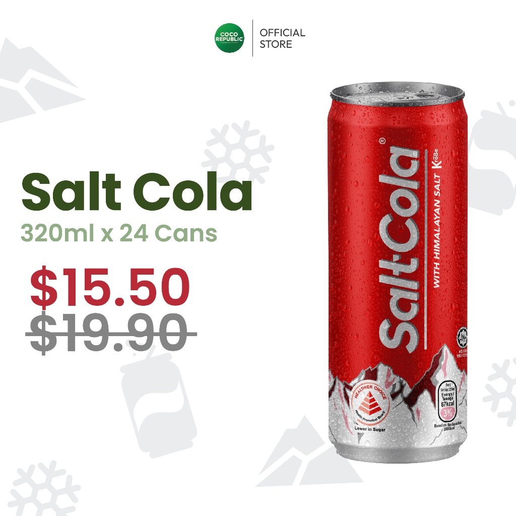 Salt Cola with Himalayan Salt (320ml x 24 Cans) | Shopee Singapore