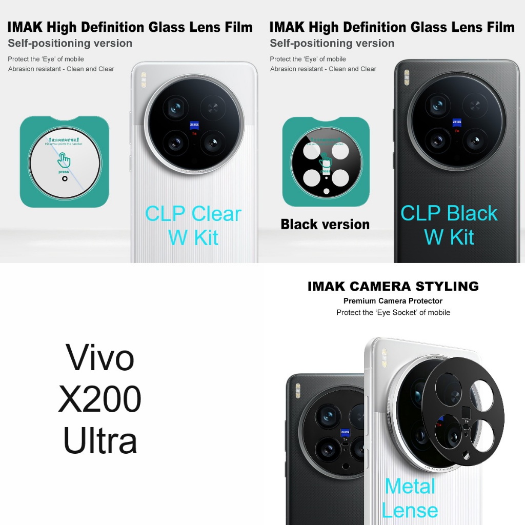 Vivo X200 / Pro / Mini / X100 Ultra - Imak Full Coverage Camera Lense ...