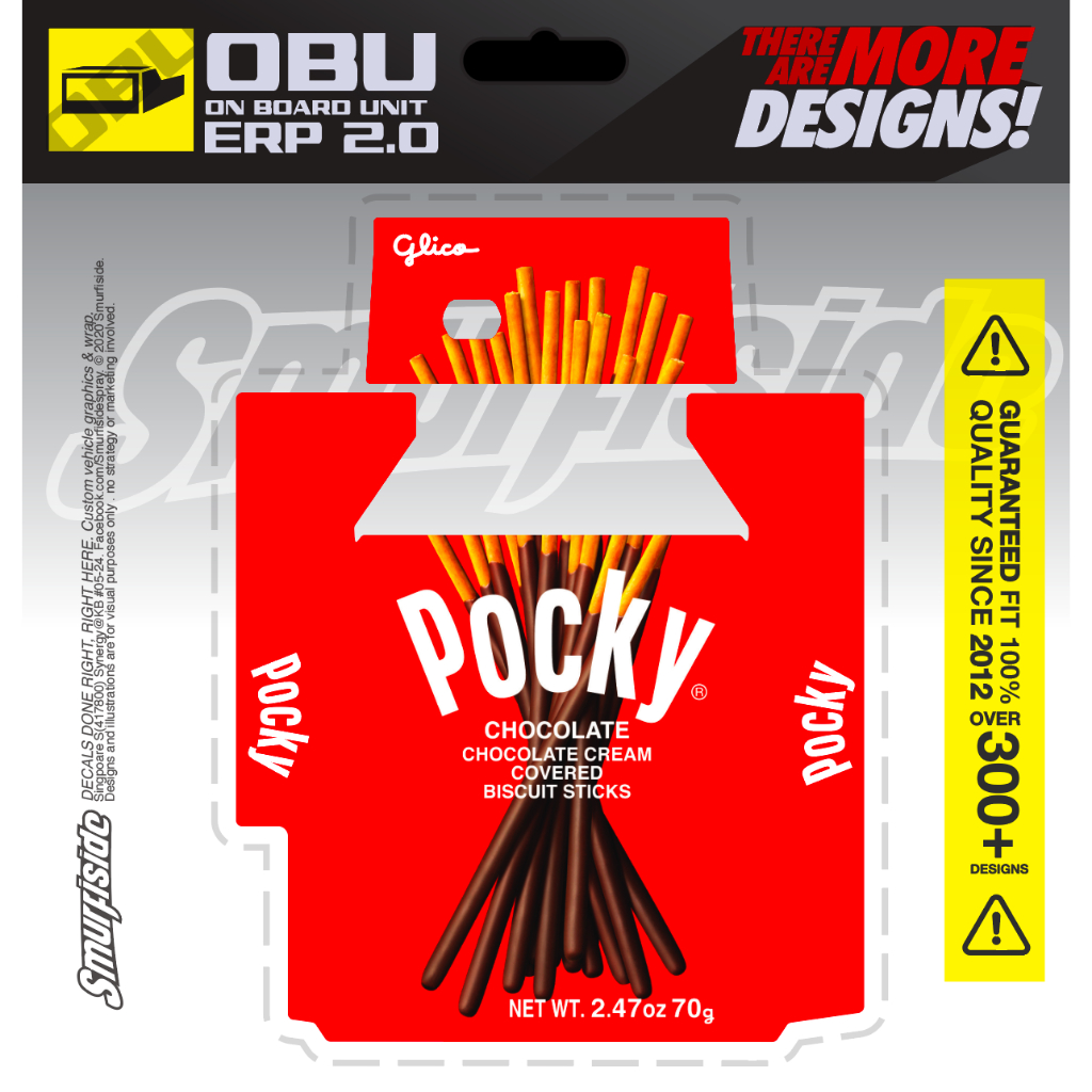Motorcycle OBU decal sticker Design pack 1 Pocky | Shopee Singapore