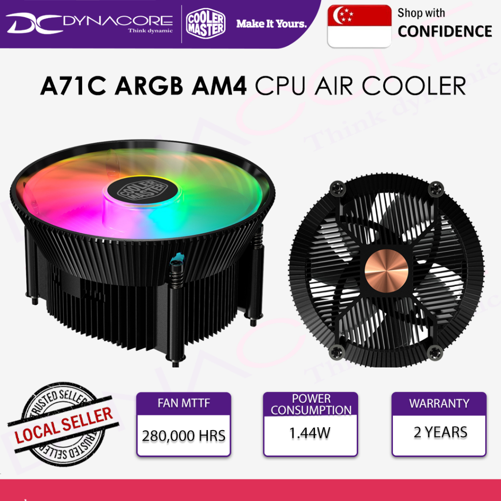 COOLER MASTER A71C ARGB AM4 CPU AIR COOLER | Shopee Singapore