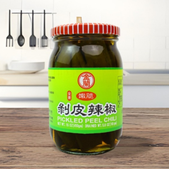 TAIWAN - Pickled Peel Chili - 金蘭剝皮辣椒450g | Shopee Singapore