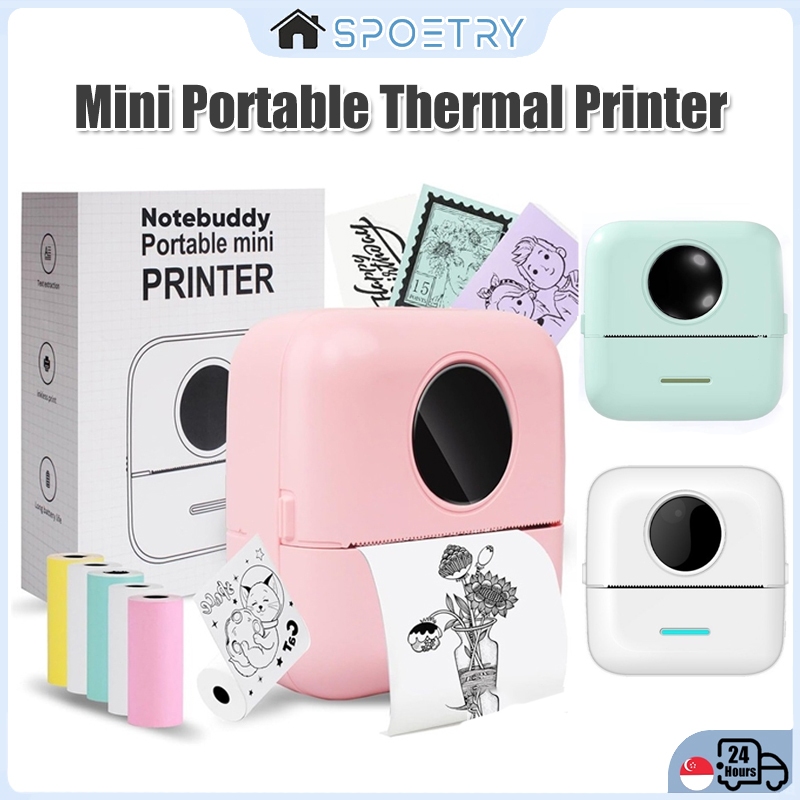 【SG-SPOETRY】Mini Portable Thermal Printer Photo Printer Wireless ...
