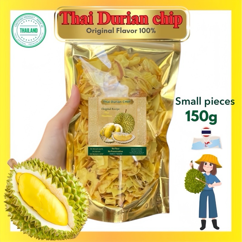 Thai Durian Chips Premium Made from 100% Durian Monthong Original ...
