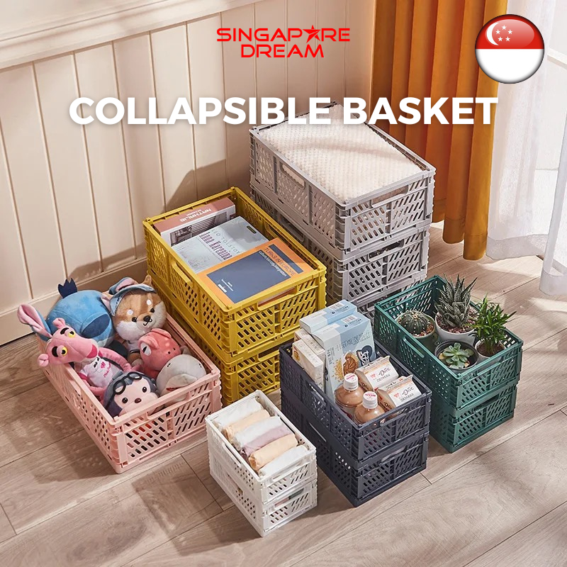 Collapsible Folding Storage Box Storage Basket Organiser Stackable ...