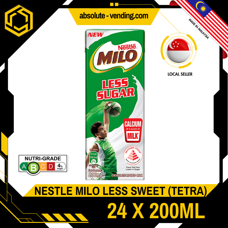 NESTLE Milo Less Sugar 200ML X 24 (TETRA) | Shopee Singapore