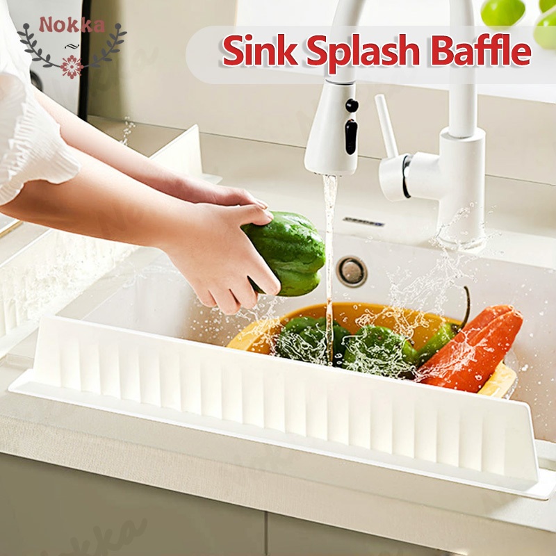【SG】Silicone Sink Splash Baffle Kitchen Pool Water Baffle Guard ...