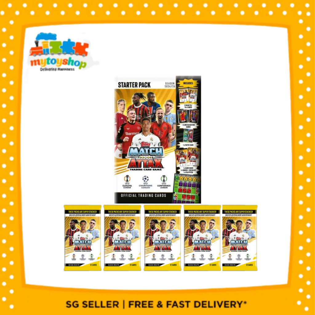 TOPPS Match Attax UCL 2024/2025 Starter Pack + 5 Boosters Bundle ...