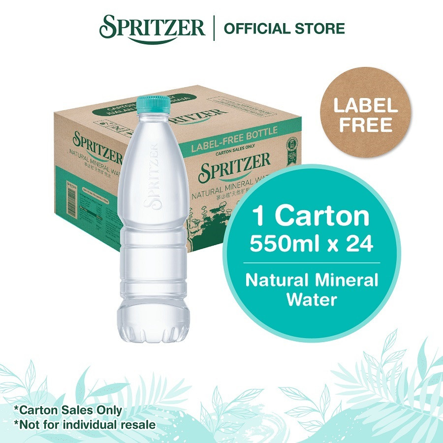 SPRITZER NATURAL MINERAL WATER (550ML X 24) MADE IN MALAYSIA HALAL | Shopee Singapore