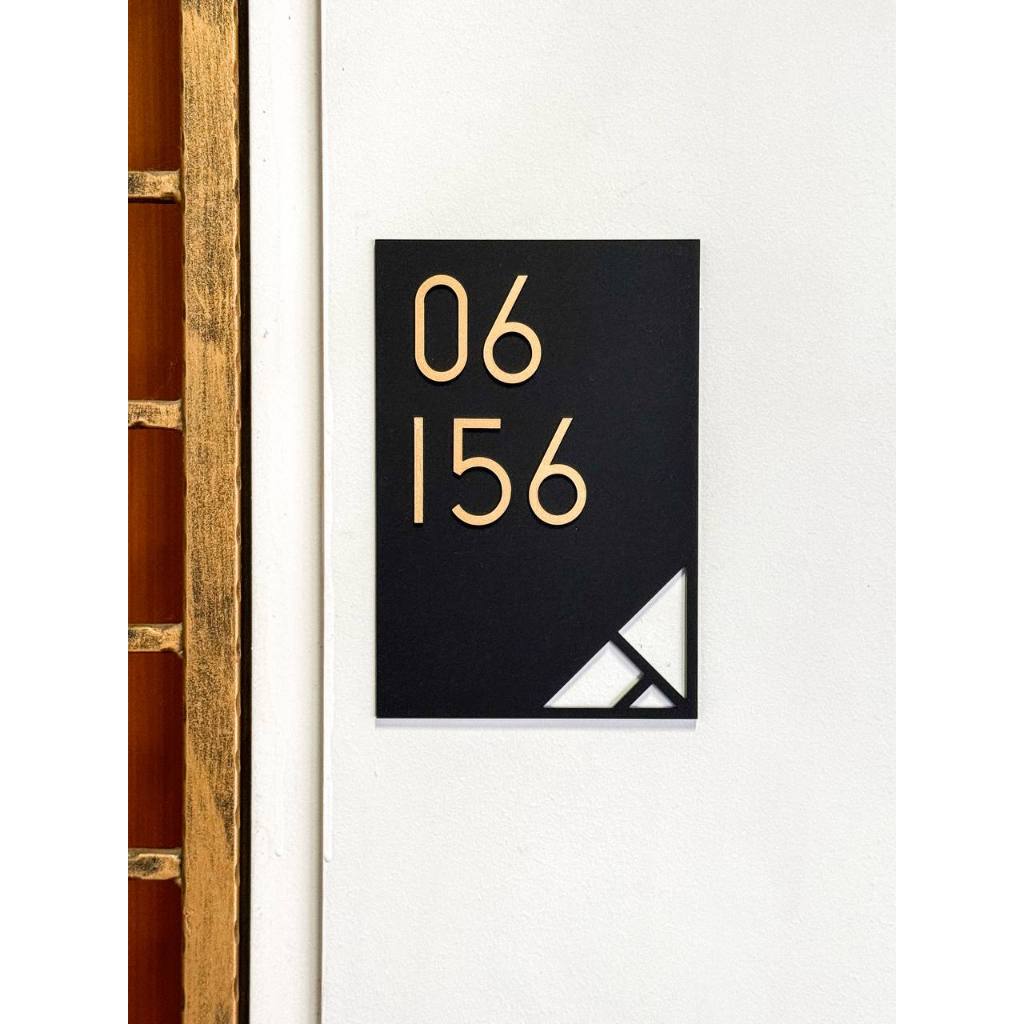Geometric Minimalist Unit Number Plaque | SG seller | Door Unit Numbers ...