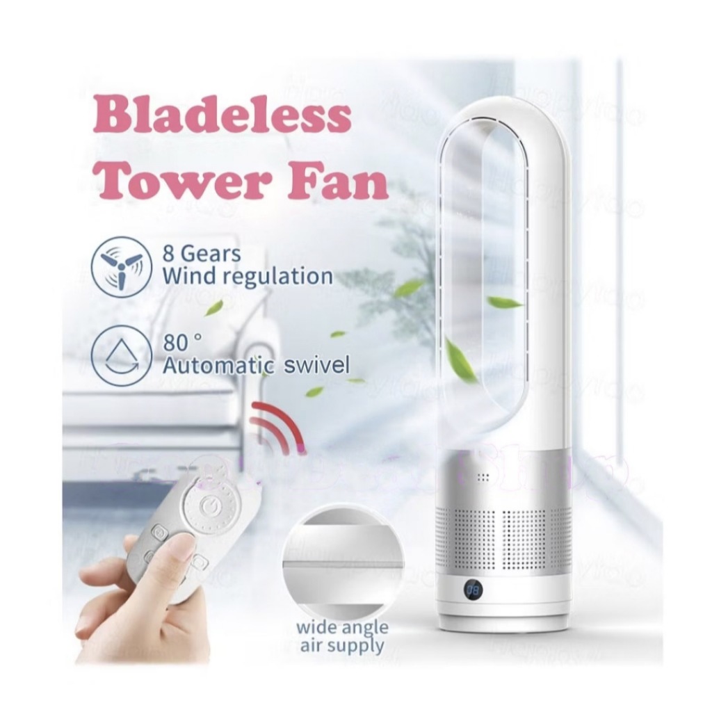 Bladeless Tower Fan 18 inch Standing Fan (55cm, 22 inch Bladeless Fan ...
