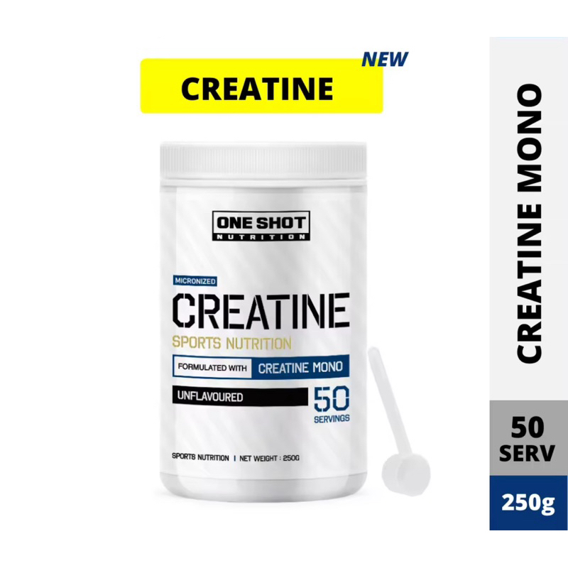 Micronized Creatine Monohydrate Powder (250g) 50 servings - One Shot ...