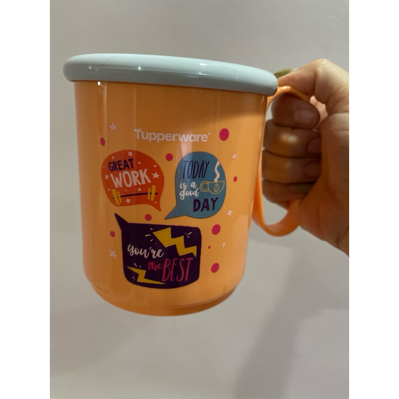 Tupperware Microwavable mug 600ml ( orange ) | Shopee Singapore