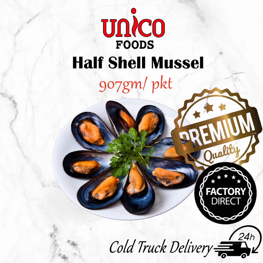 [UNICOFOODS] Half Shell Mussel (907gm) | Shopee Singapore