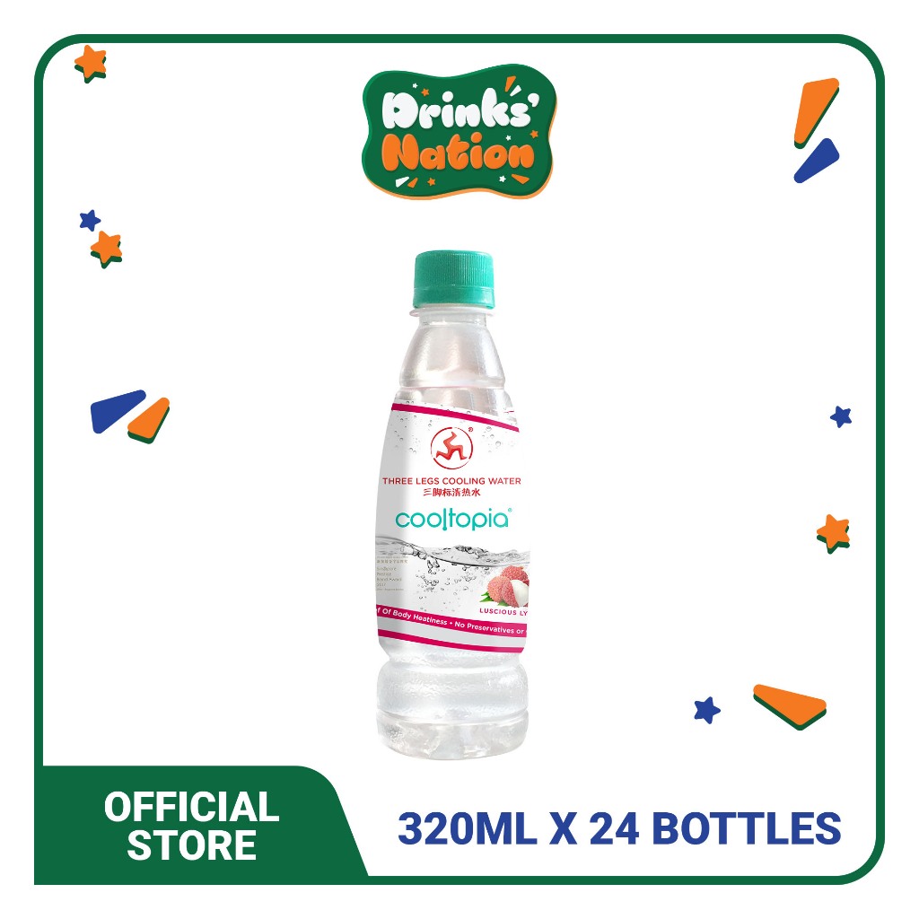 [Wholesale - 24s] Three Legs Cooling Water - Lychee (Bottle 320ml ...
