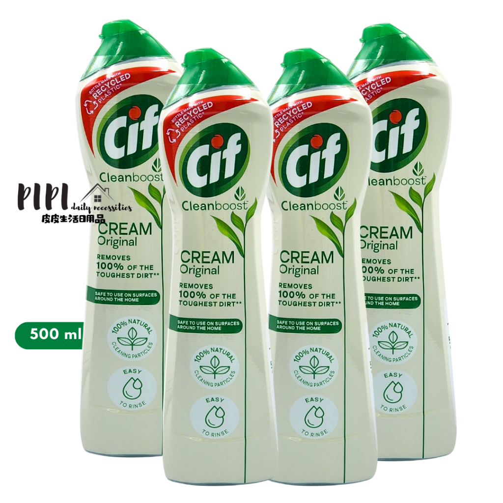 Cif Cream Cleanboost Original 4 x 500ml | Shopee Singapore