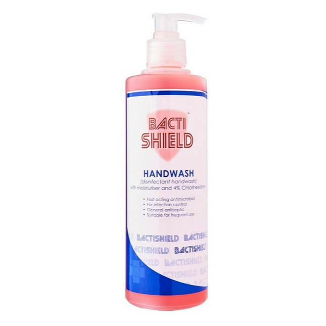 BACTISHIELD 4% Chlorhexidine Surgical Handwash with pump, 500ml ...