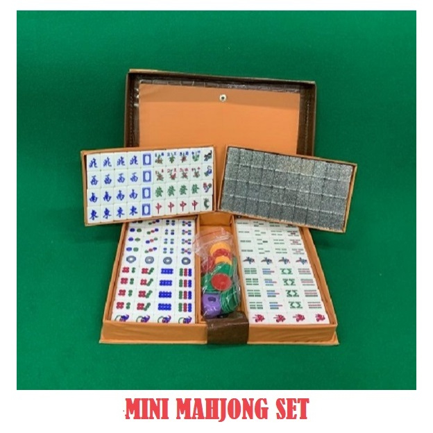 Mini Mahjong Set - Black Silver / Size of Tiles 23mm / Singapore ...