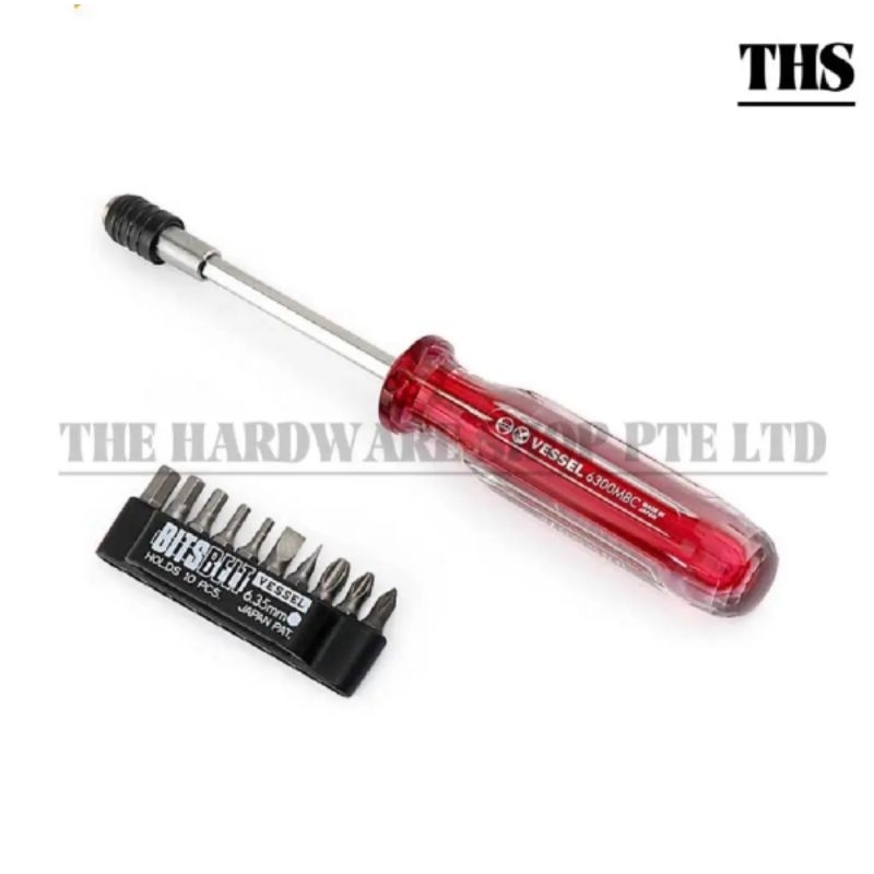 VESSEL No.TD-6310HX Hex Head Screwdriver Set (w/ 10 bits) (Made in ...