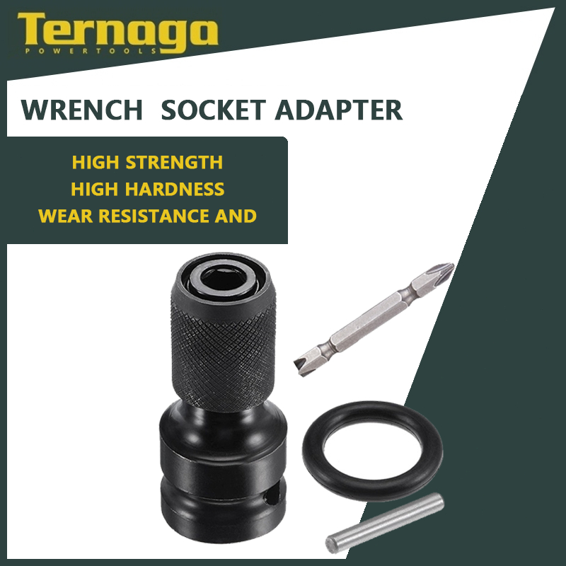 Ternaga 1PC 1/2 inch Square Drive to 1/4 inch Hex Socket Adapter ...