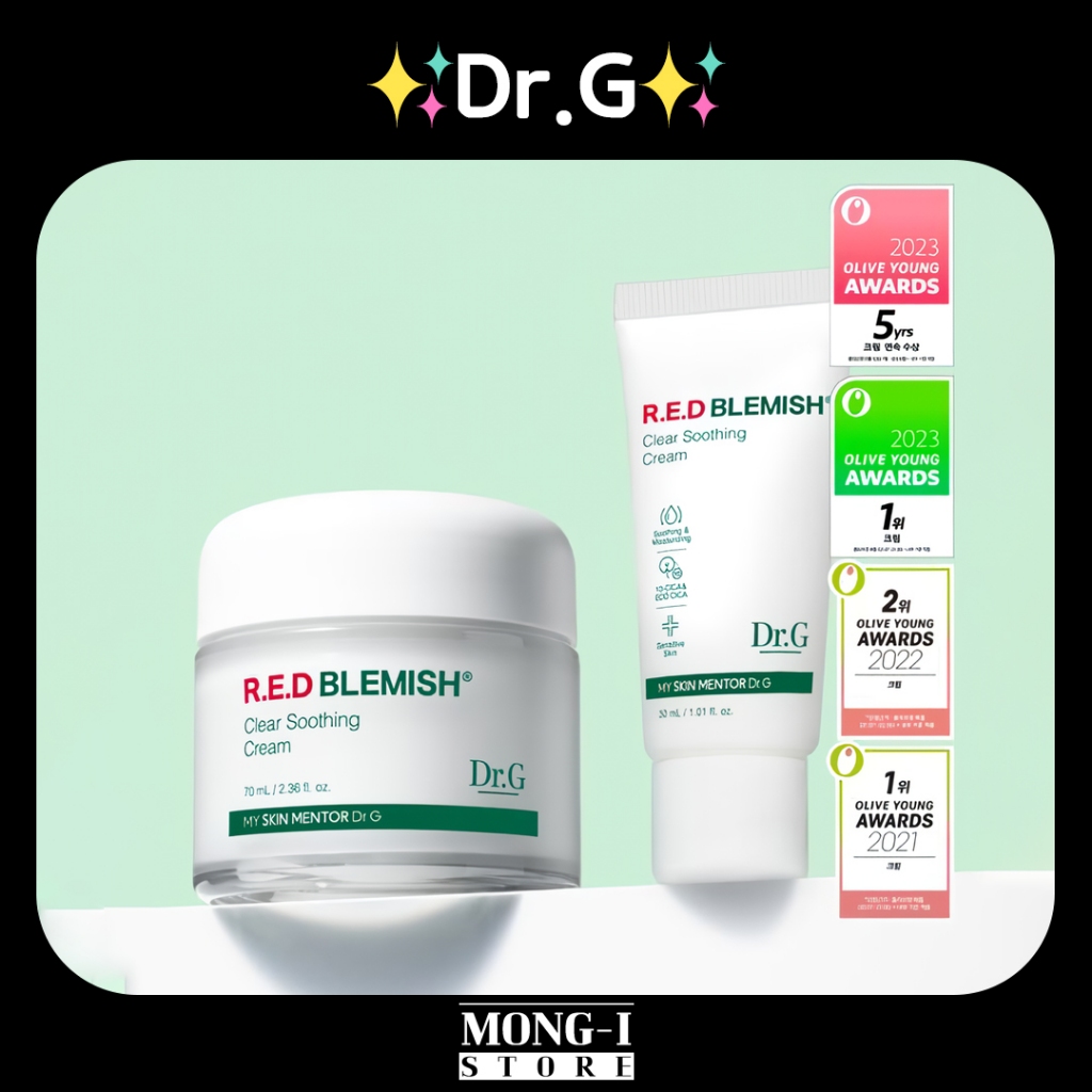 Dr.G Red Blemish Clear Soothing Cream Special Set (70mL+30mL) | Shopee ...