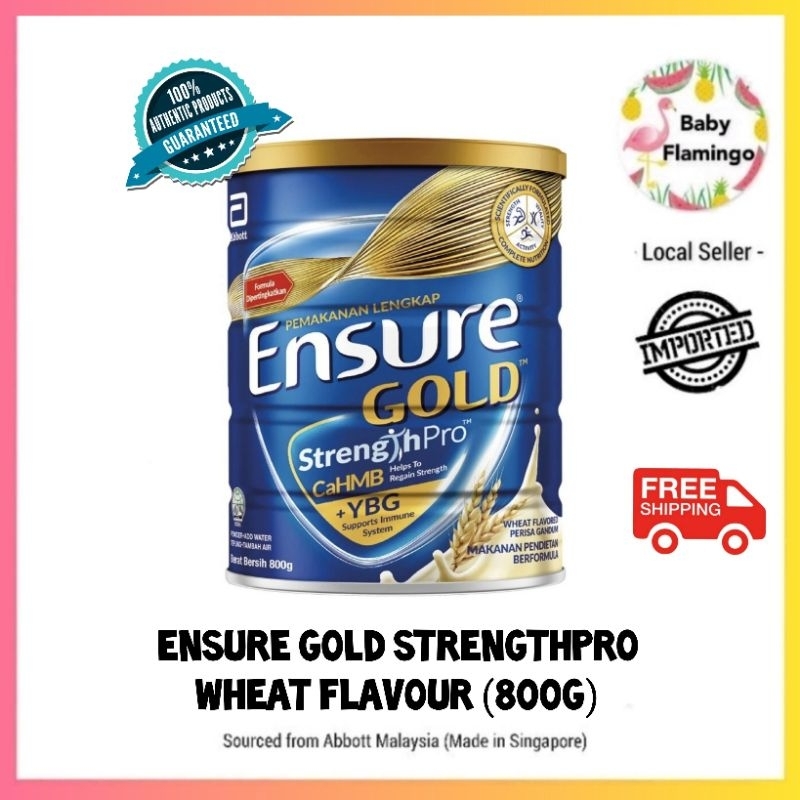 Ensure Gold StrengthPro Almond/ Vanilla/ Wheat Flavour - 800g (Made in Singapore)(Imported ...