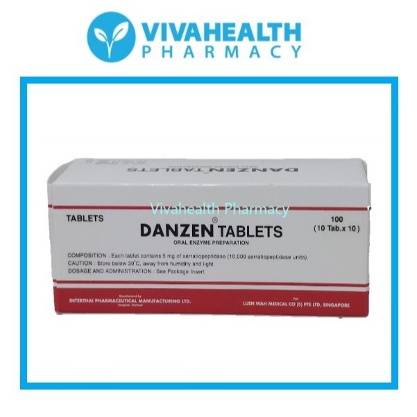 Danzen Tablets - Serratiopeptidase 5mg Tablet 100s | Shopee Singapore
