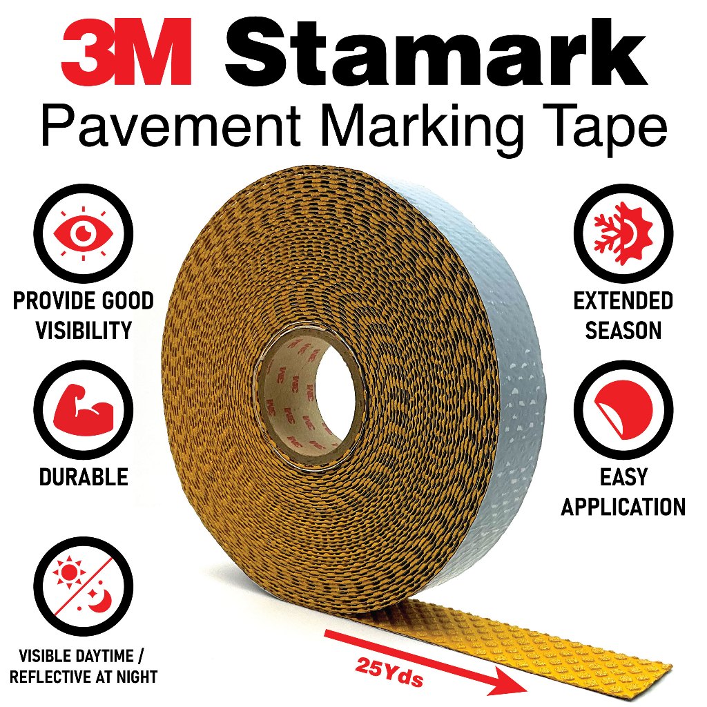 3M Original 3M™ Stamark™ Pavement Marking Tape Tape ( L271ES ) | Yellow ...