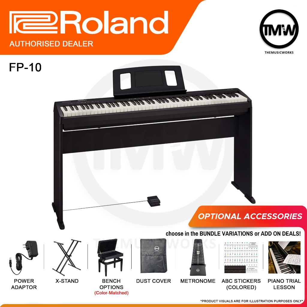 Roland FP-10 Digital Piano 88 keys Fully Weighted Hammer Action ...