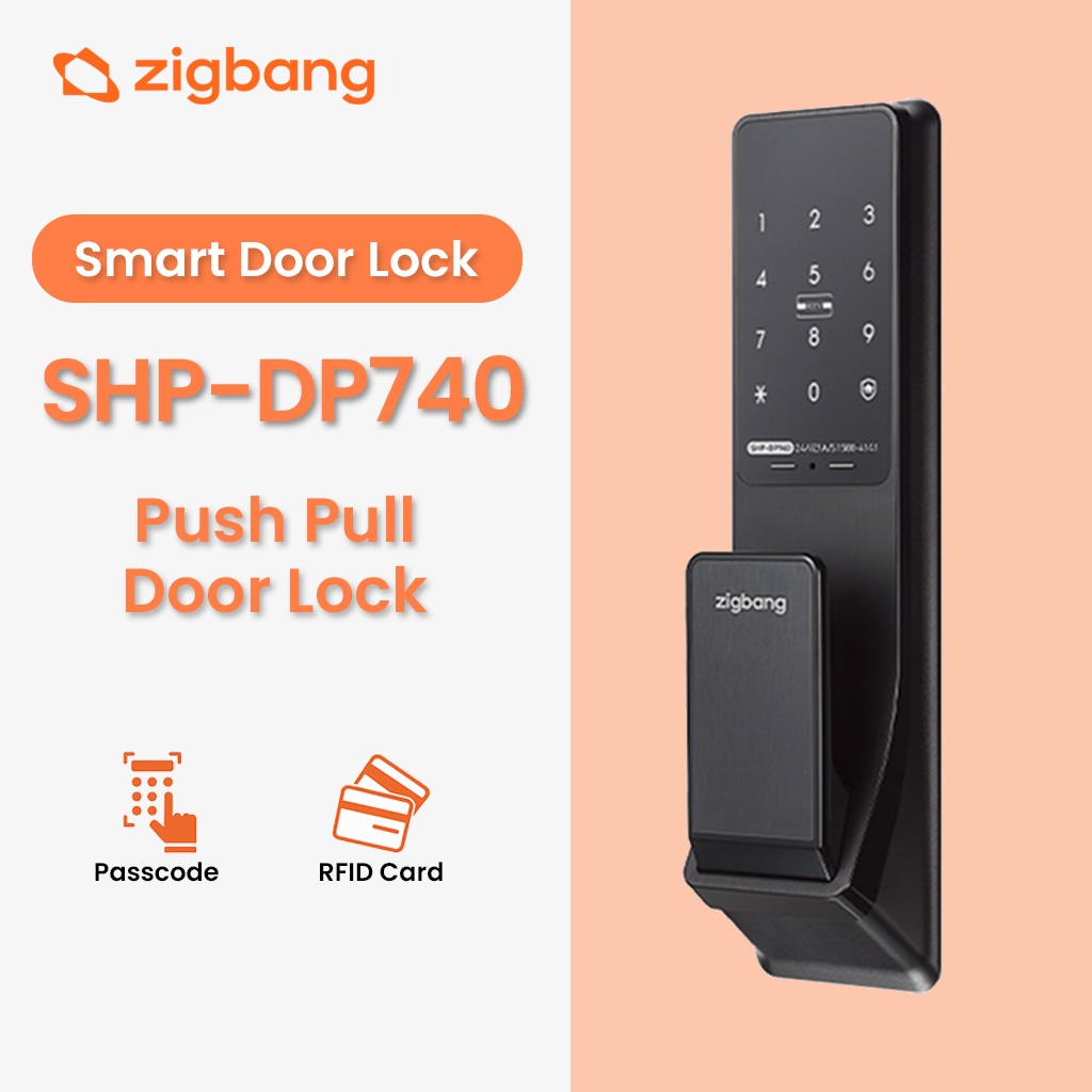 Zigbang SHP-DP740 Smart Digital Door Lock | PIN + RFID | Keyless Entry ...