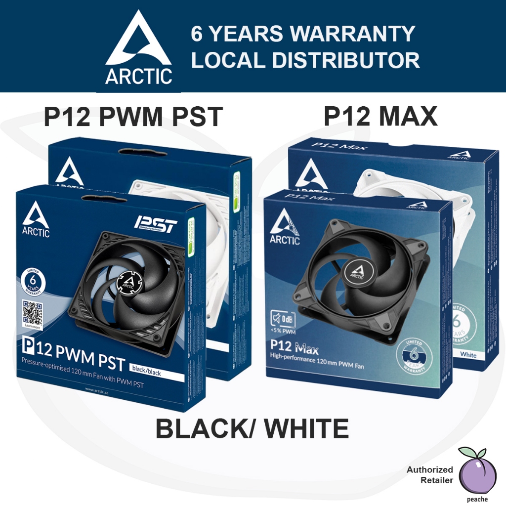 ARCTIC P12 P12 MAX PWM Pressure-optimised 120 mm PWM High Static ...