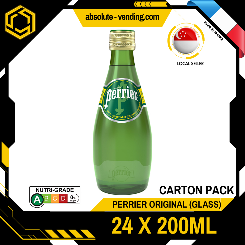 PERRIER Original Sparkling Mineral Water 200ML X 24 (GLASS) | Shopee ...