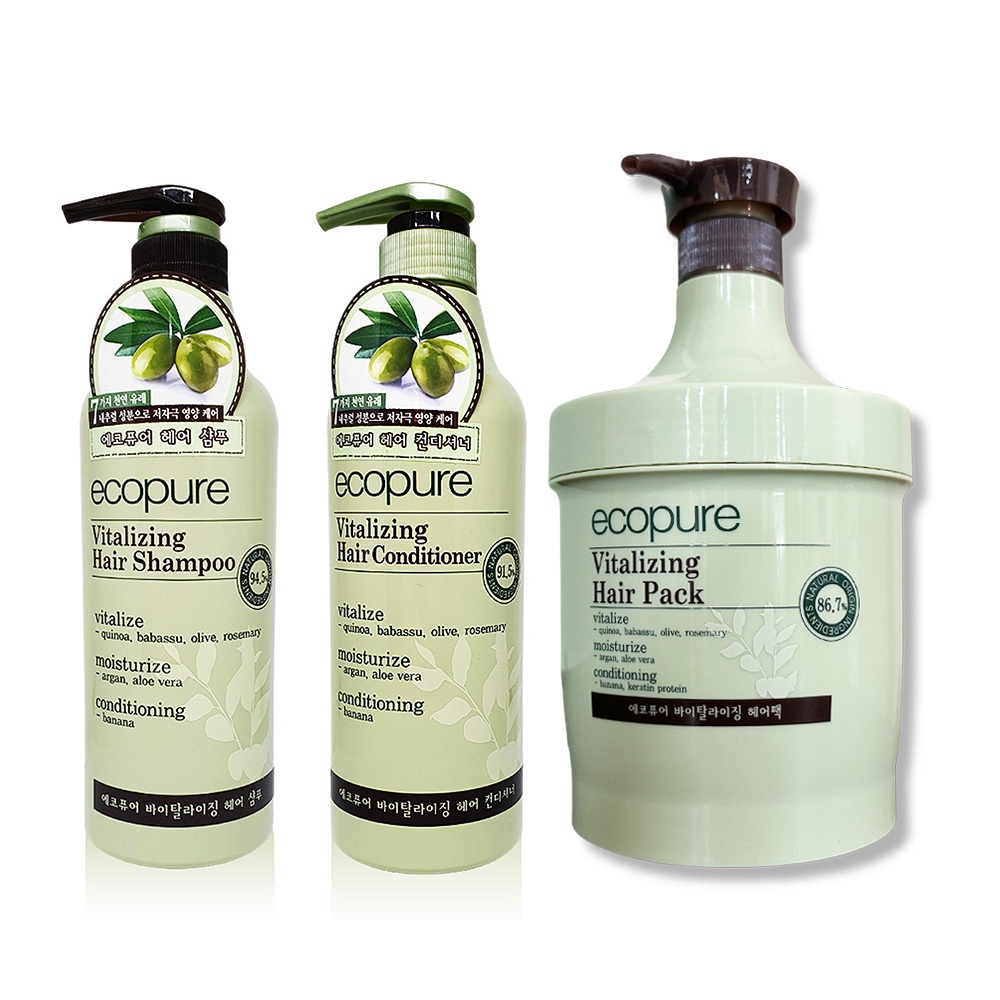 [FLOR de MAN] Ecopure Vitalizing Hair Shampoo / Conditioner 700ml ...