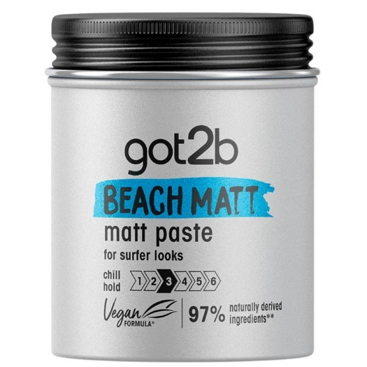 Schwarzkopf Got2b Beach Matt Surfer Look Matt Hair Paste - 100ml ...