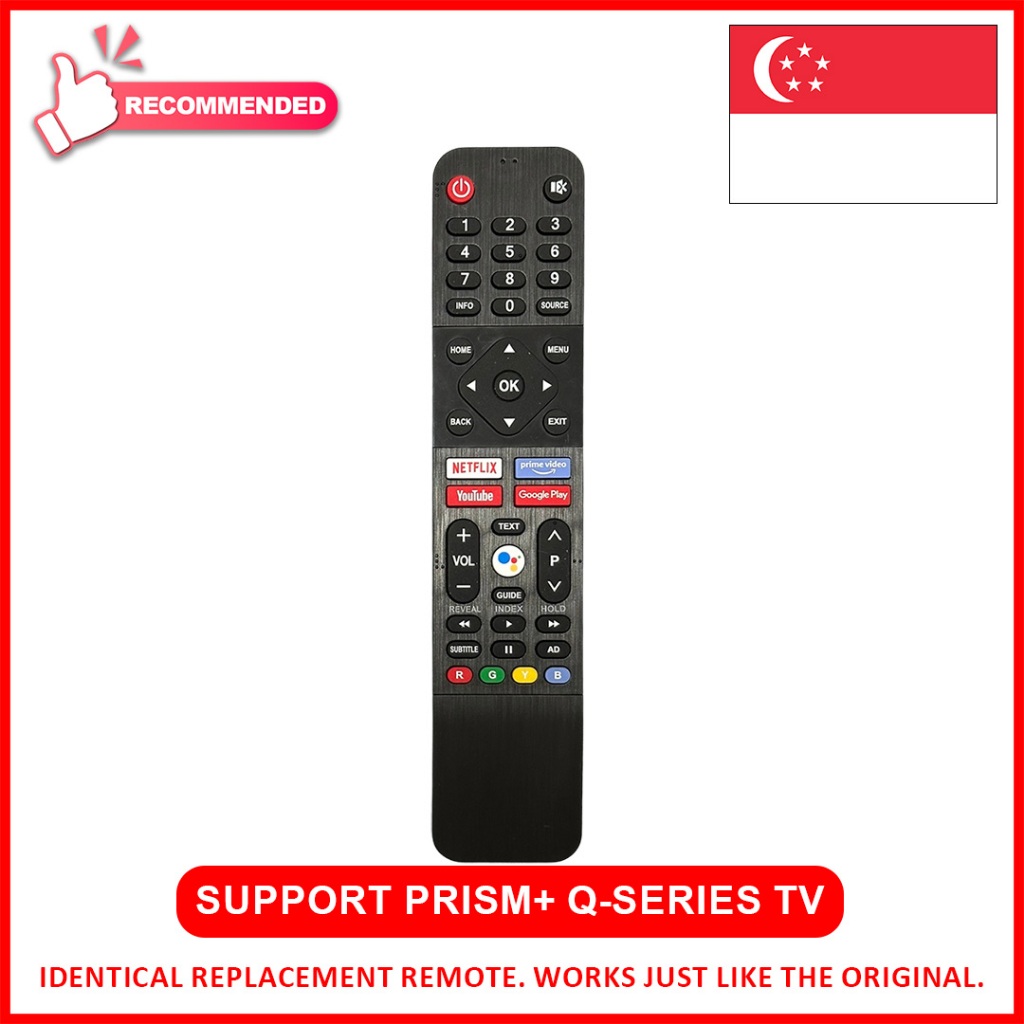 PRISM+ TV Remote Control for Q55 & Q65 4K Android TV | Shopee Singapore