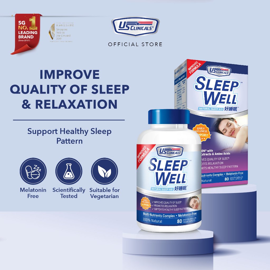 US Clinicals SleepWell 80s| Improve Sleep Quality | Sleep Supplement ...