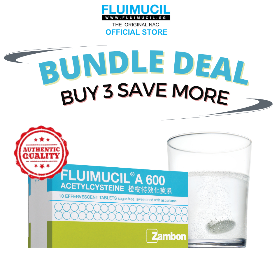 *Bundle of 3* Fluimucil 600mg Effervescent Tablets | Shopee Singapore