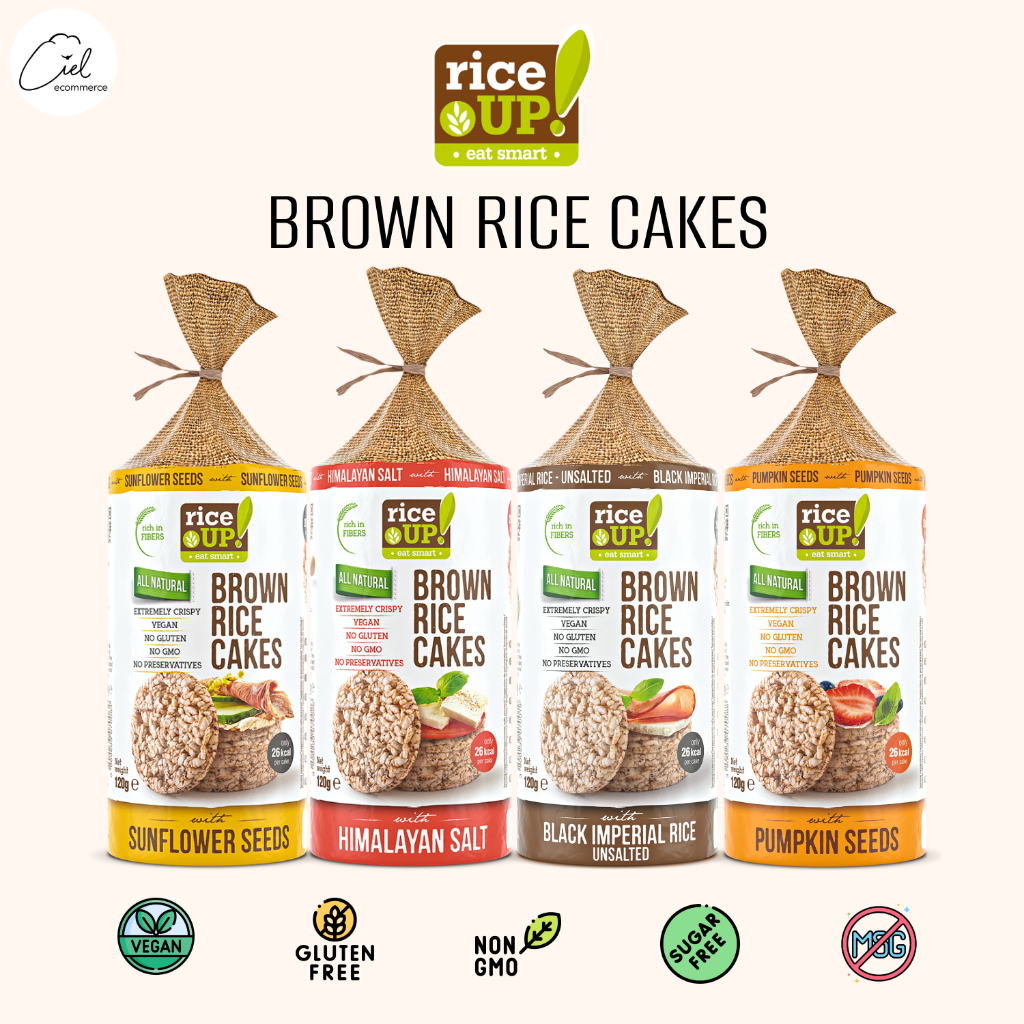 RiceUp! Brown Rice Cakes 120g (Assorted Flavour) [Mix & Match] | Shopee ...