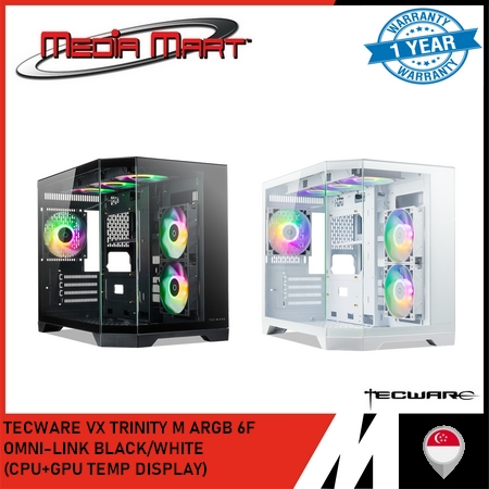 TECWARE VX TRINITY M ARGB 6F-OMNI LINK BLACK/WHITE | Shopee Singapore