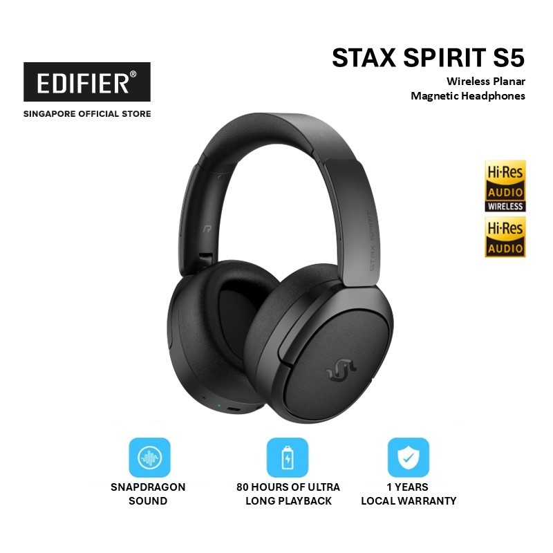 Edifier STAX SPIRIT S5 Planar Wireless Over-Ear Headphones - Qualcomm ...